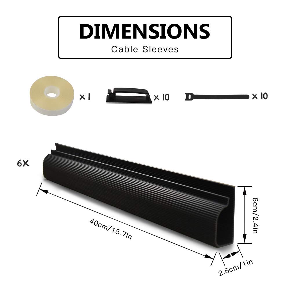 Desk Cable Management, Cable Raceway Kit, Cable Tray, J Channel Cable ...