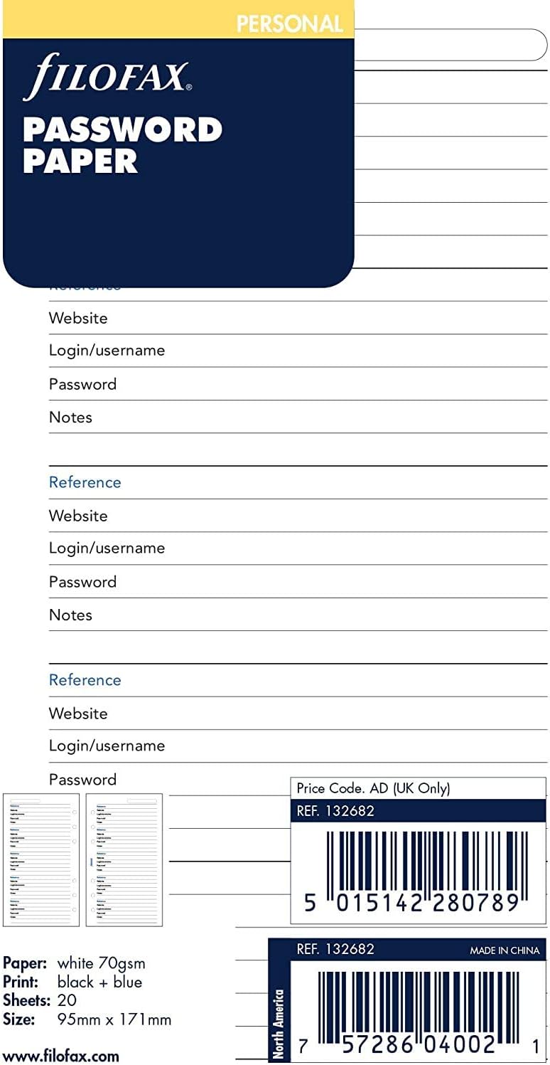 Amazon.com : Filofax Lifestyle Refill, Personal Size, Organizer Refill ...