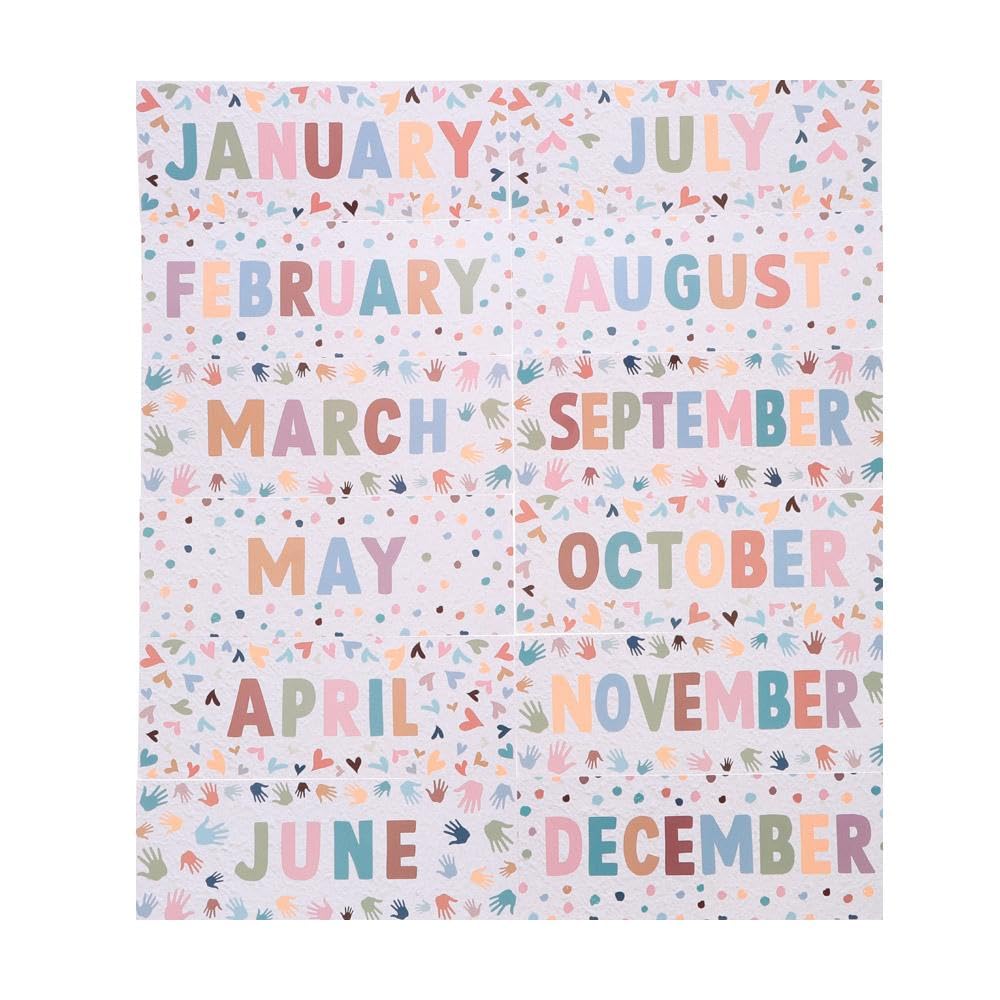 Back To School Supplies 12 Months Of The Year Bulletin Board Set ...