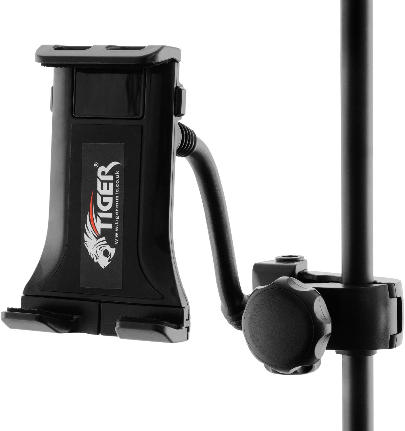 TIGER MSA35-BK Microphone Stand Phone Holder Fully Adjustable Gooseneck ...