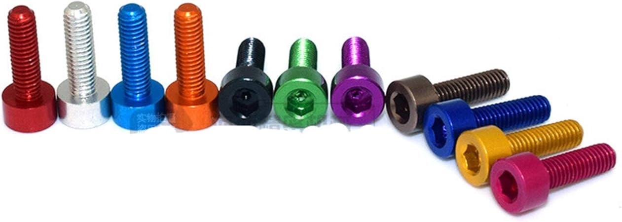 Amazon.com: 10pcs M4 Aluminum Hex Socket Head Cap Screw M4*6/8/10/12/16 ...