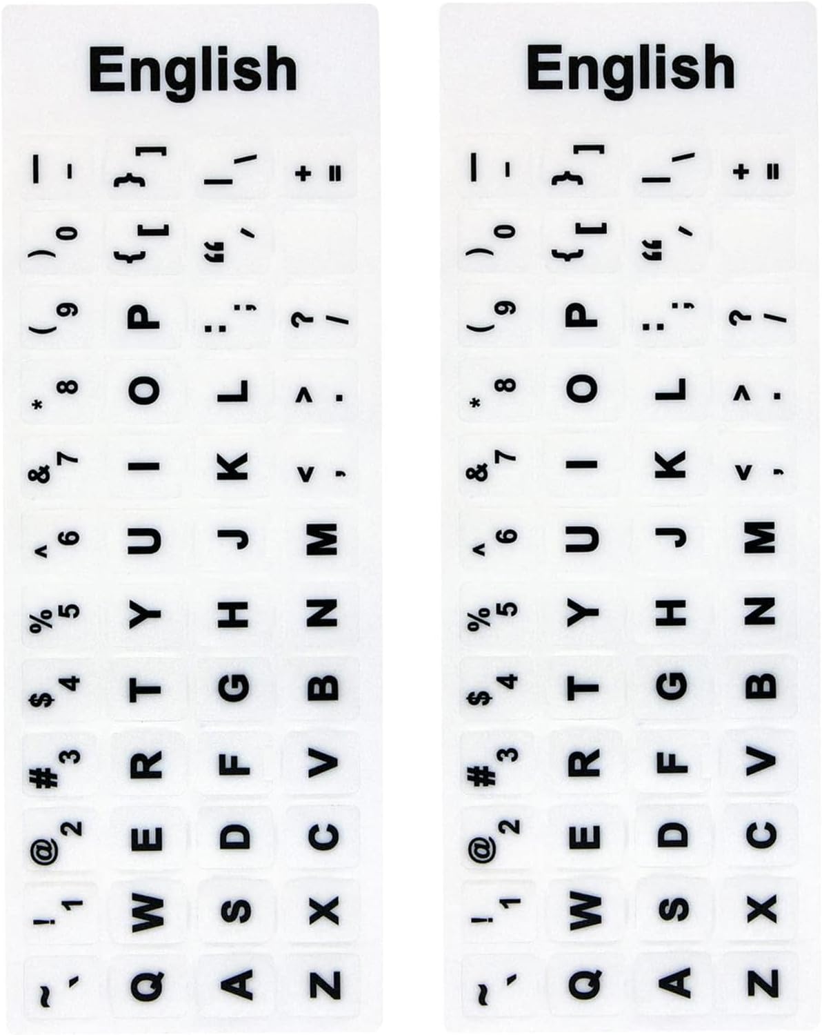 Amazon.com: [2 Pack] English Large Letters White Keyboard Stickers ...