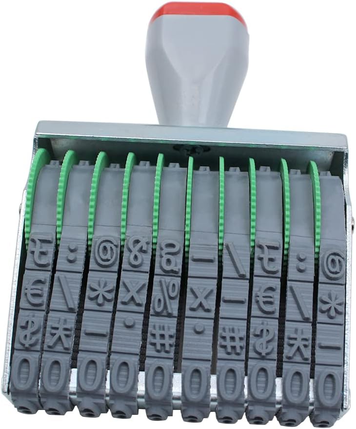 Amazon.com : XIUXLI 11 Digits Rubber Number Stamps 0-9 Business Stamps ...