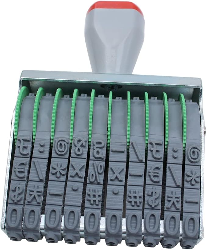 Amazon.com : XIUXLI 11 Digits Rubber Number Stamps 0-9 Business Stamps ...