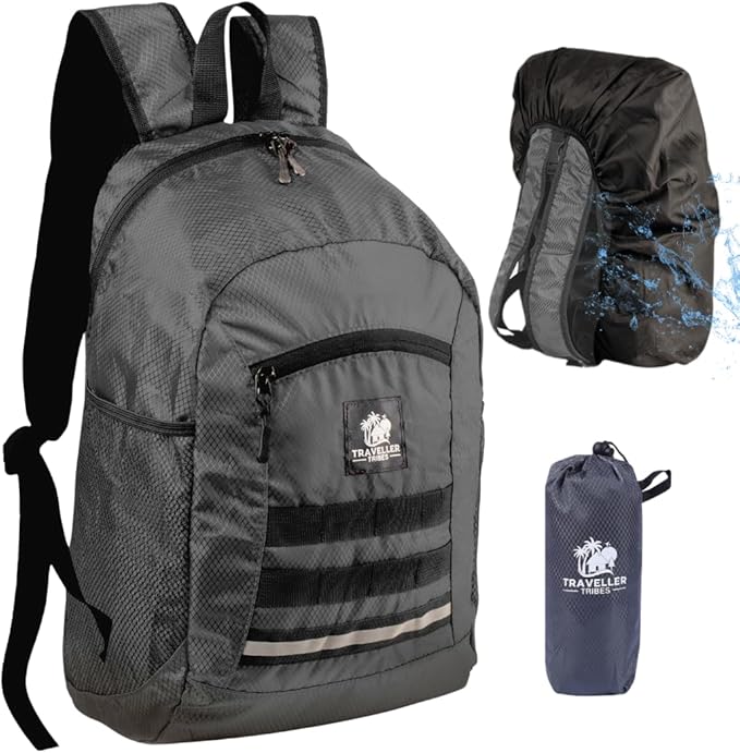 Amazon.com: TRAVELLER TRIBES 20L Small Packable Daypack with Rain Cover ...