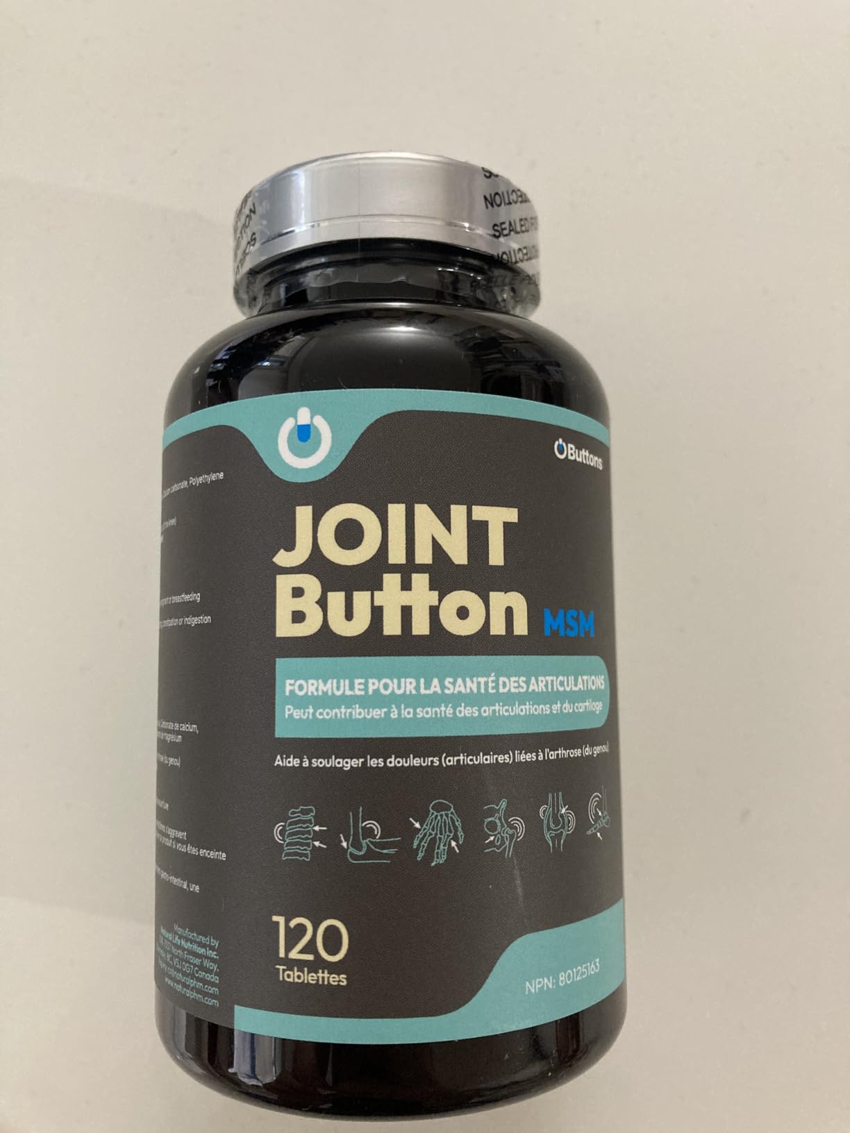 BUTTONS Joint Button MSM (Methylsulfonylmethane) Tablet, Natural Joint ...