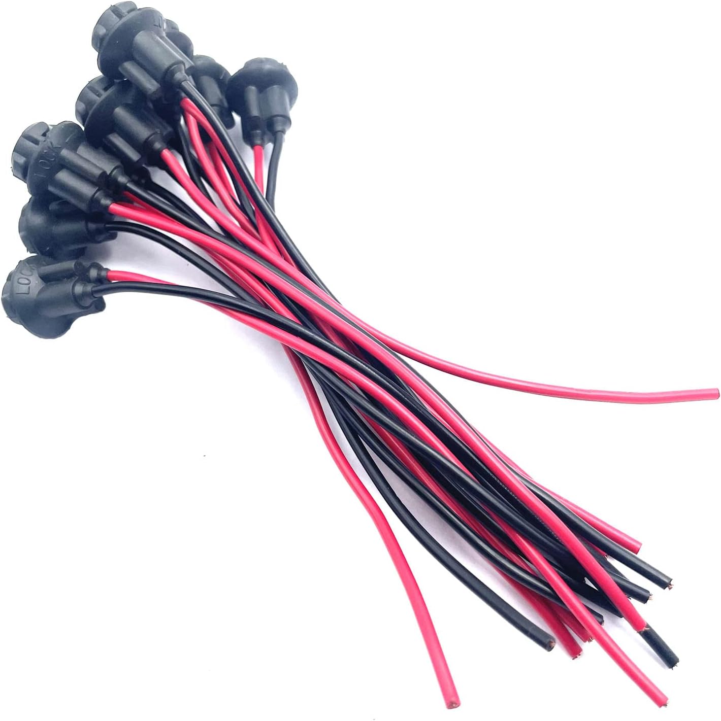 Amazon.com: 10 Packs T10 168 2827 LED Bulbs Sockets Extension Female ...