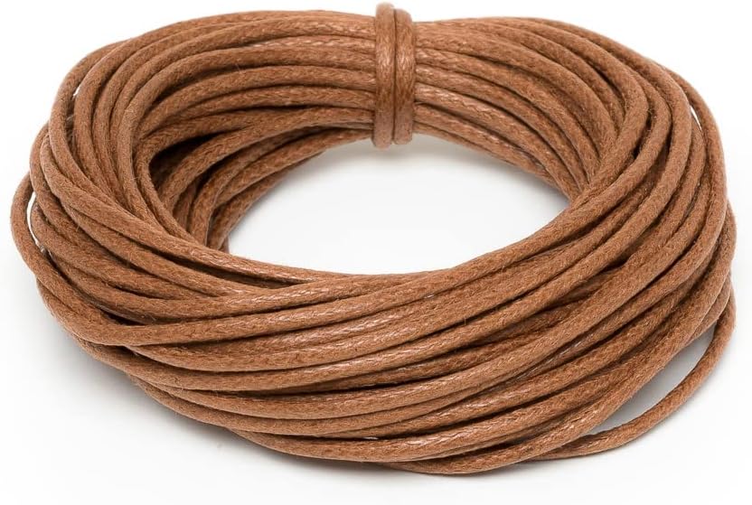 Amazon.com: Griffin Waxed Cotton Cord 2mm Light Brown (5 Meters)