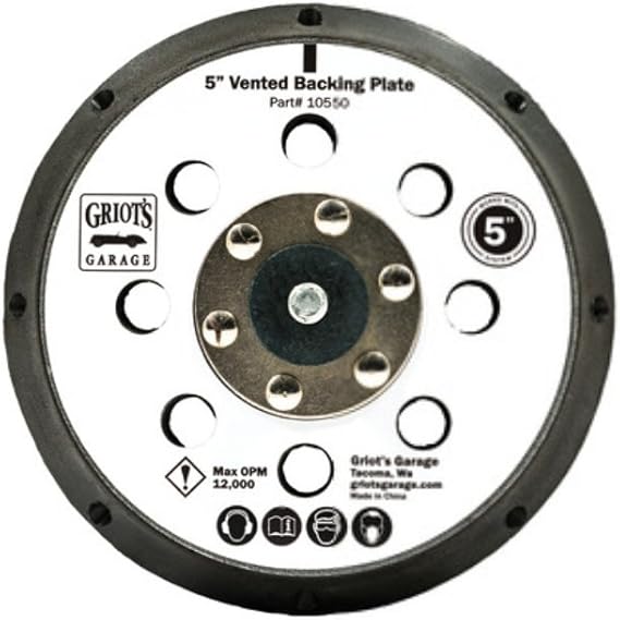 Amazon.com: Griot's Garage 5" Vented Backing Plate : Automotive