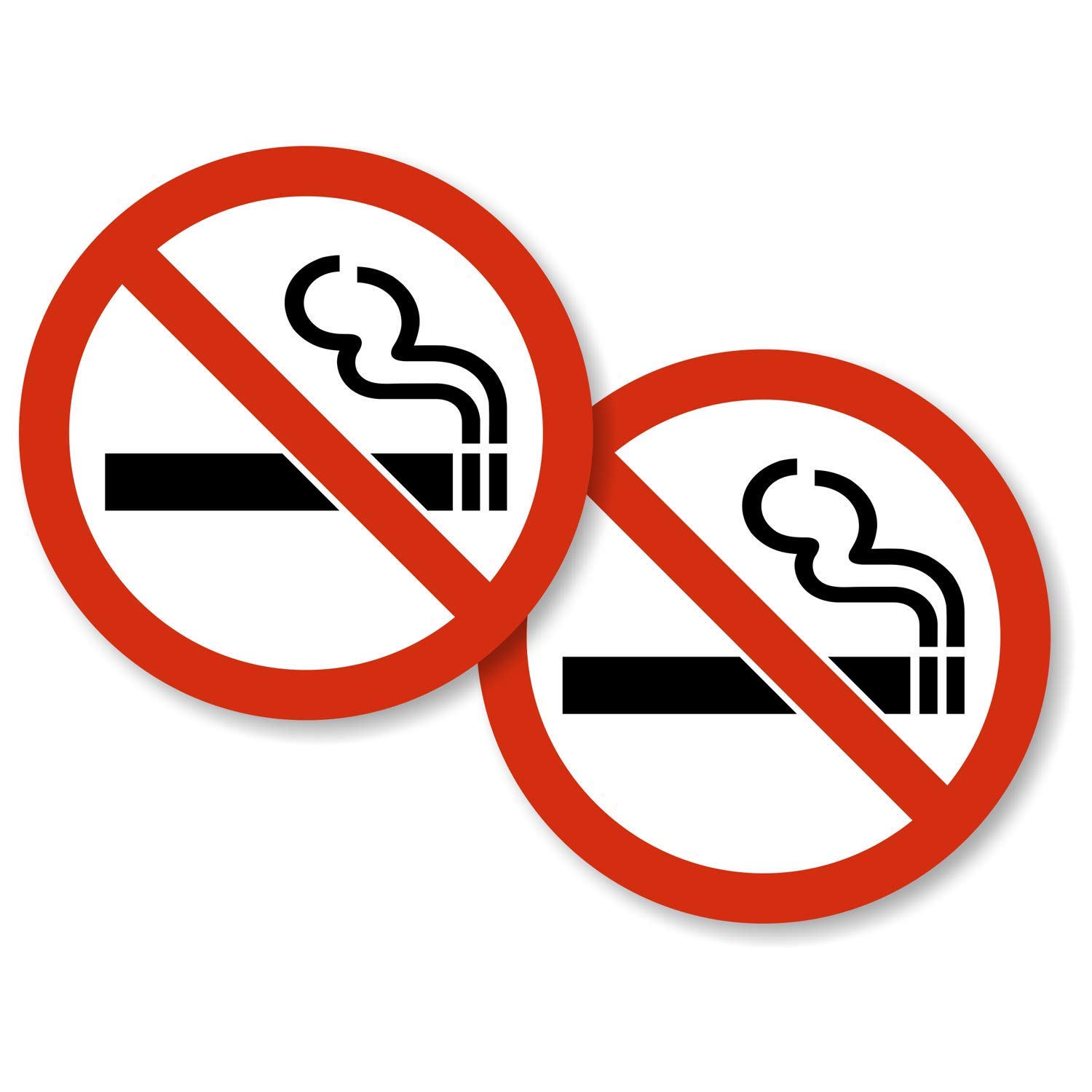 Amazon.com: SmartSign No Smoking Stickers, Two-Sided No Smoking Glass ...