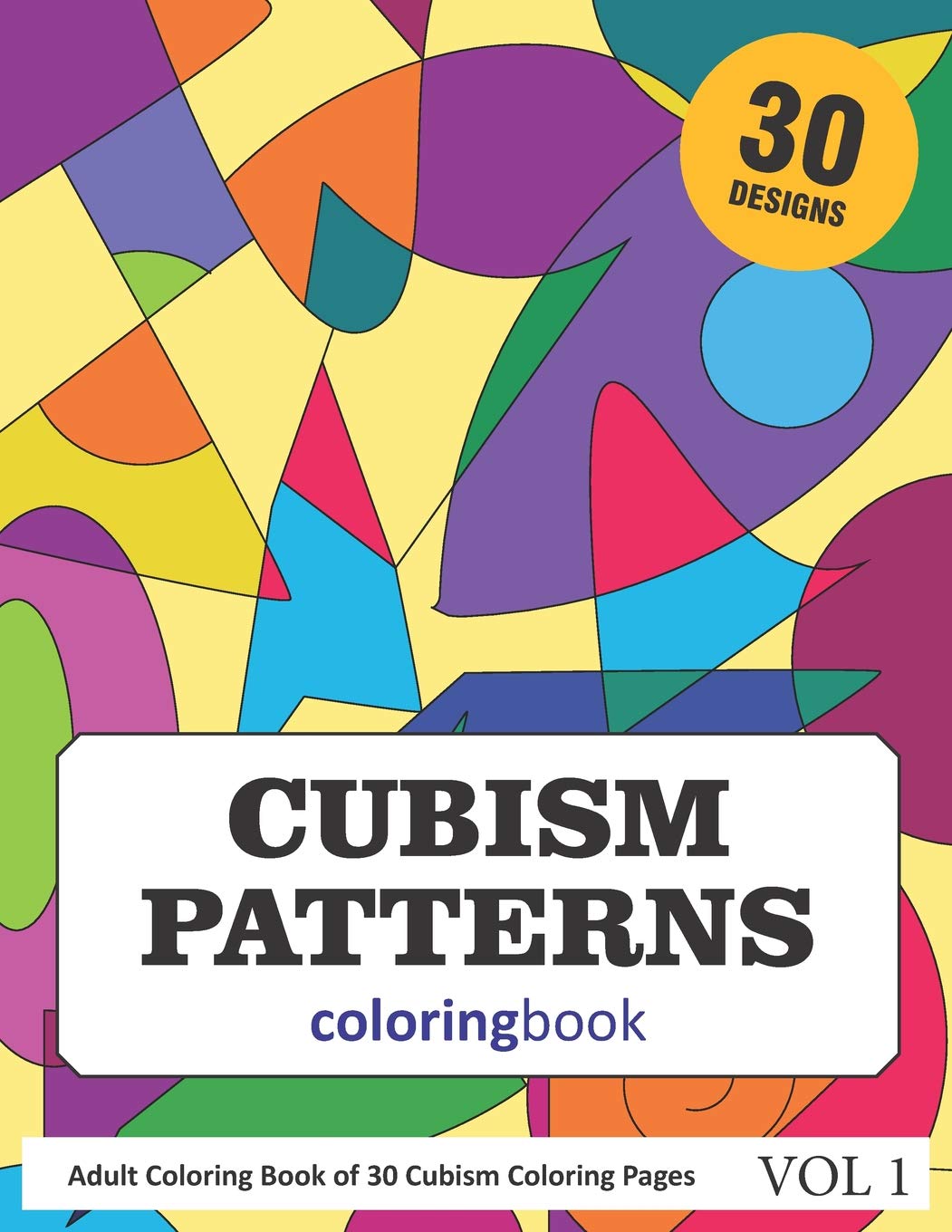 Buy Cubism Patterns Coloring Book: 30 Coloring Pages of Cubism Designs ...