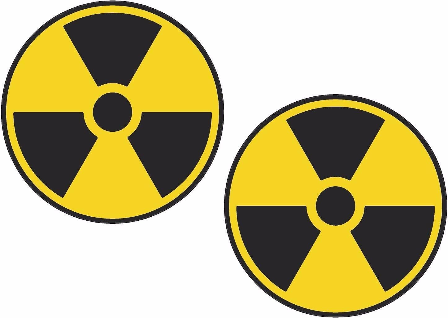 Amazon.com: MAGNET 2-4"x4" Nuclear Radiation Warning Decal SET Nuke ...