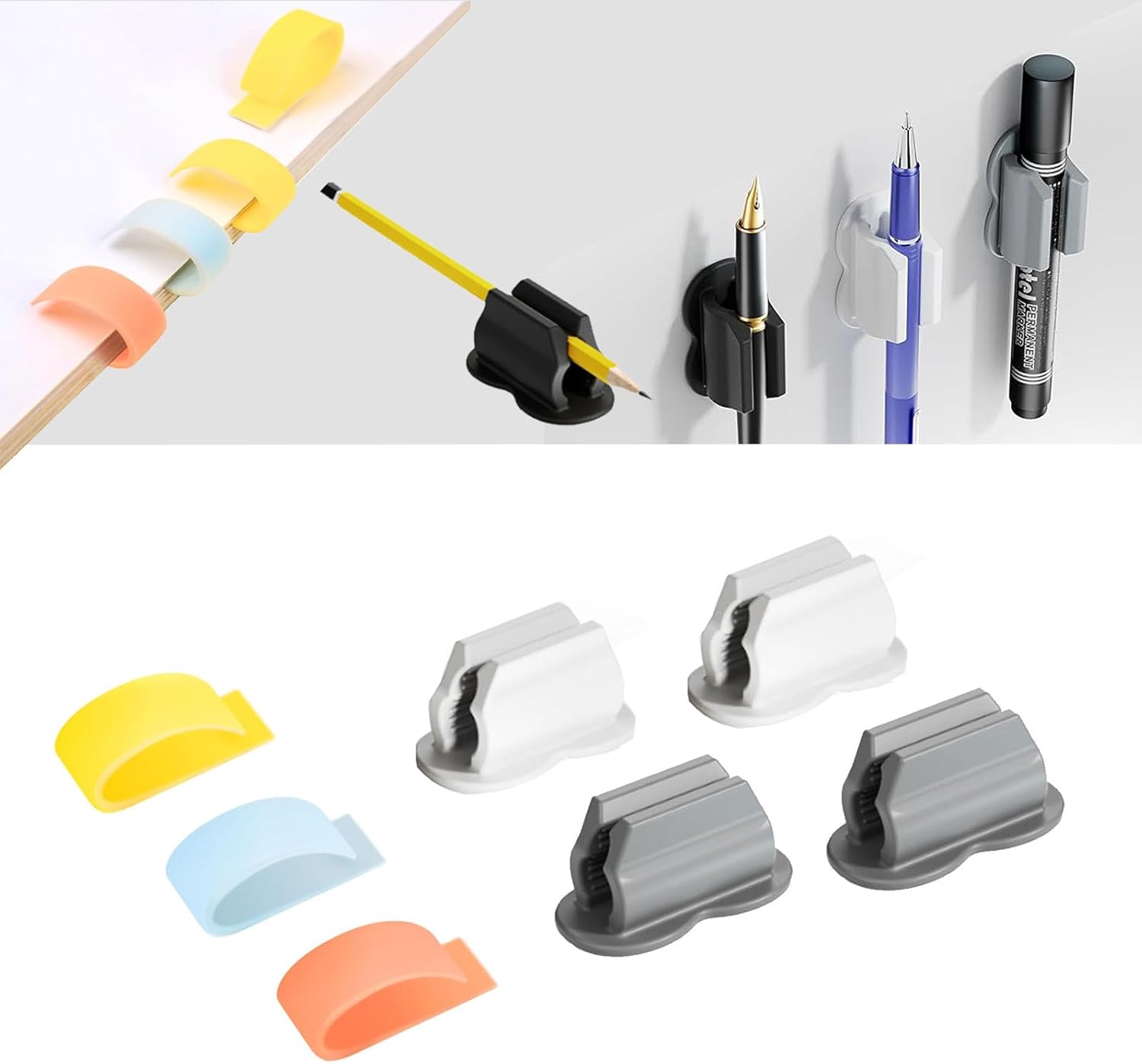 Amazon.com: ViVedBluumㅤ 4 Pack Cable Clips&Pen Holder - Self-Adhesive ...