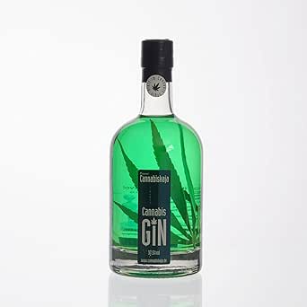 Pfiffig-Wohnen Cannabis Gin mit echtem Blatt in Cannabis Style ...