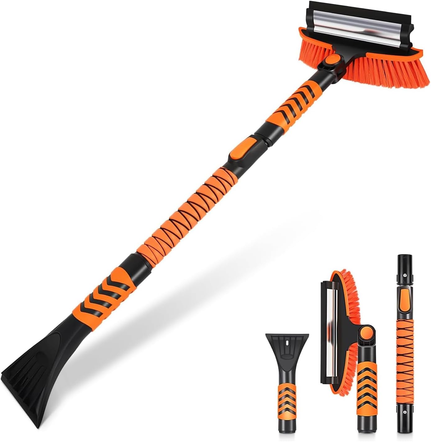 Amazon.com: Auto Dynasty 43" Extendable Snow Brush with Ice Scraper, 3 ...