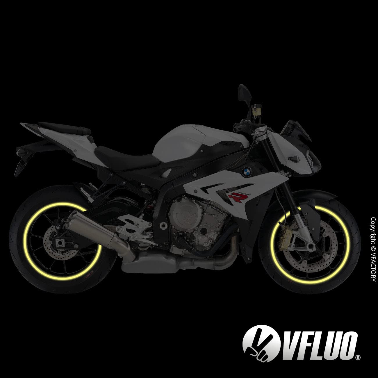 Snapklik.com : Motorcycle Reflective Wheel Stripes Kit, 1 Wheel Rim ...