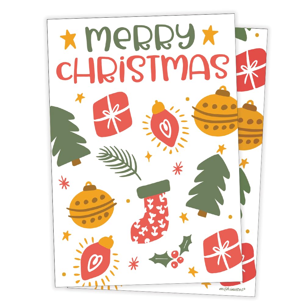 Amazon.com: m&h invites Christmas Cookie Cards - 50 Pack - Mini Cookie ...