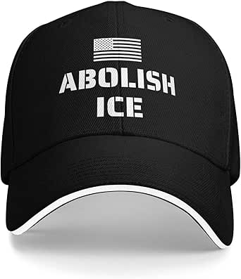 Amazon.com: Abolish Ice Retro Anti Ice Baseball Cap Men Women Trucker Hat Black : Clothing ...