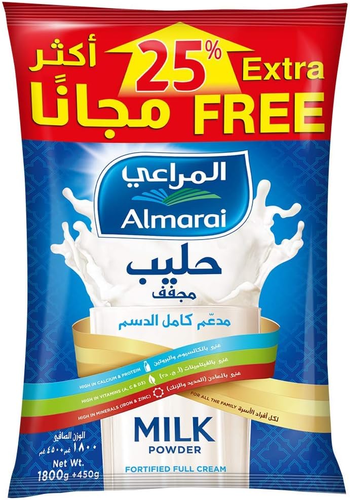 ALMARAI Full Cream Milk Powder, 1.8 kg + 450 g: Buy Online at Best ...