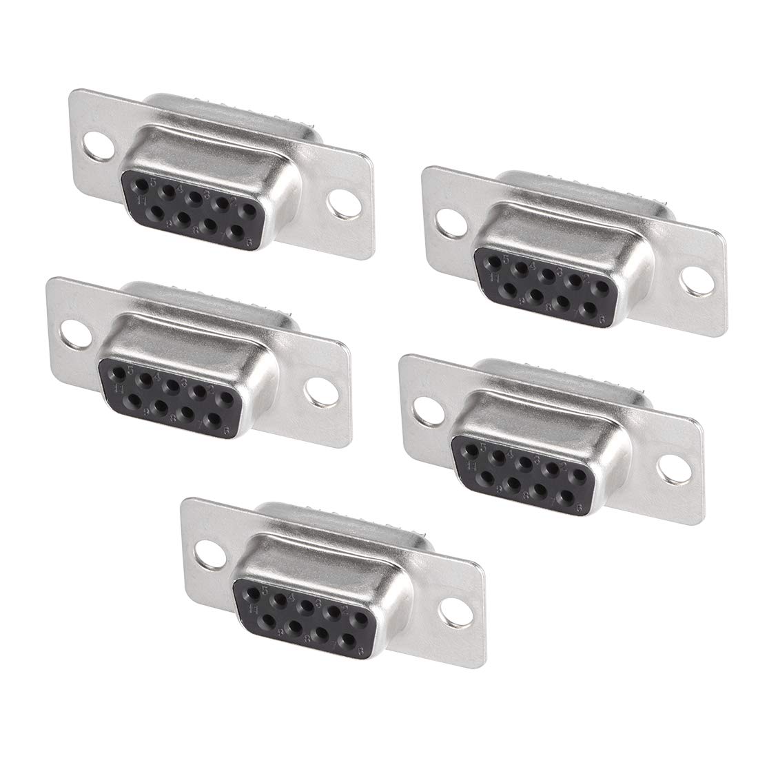 Amazon.com: uxcell D-sub Connector DB9 Female Socket 9-pin 2-Row Port ...