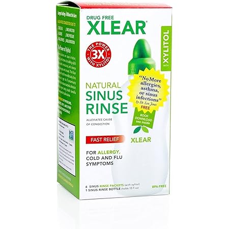 Amazon.com: Xlear Natural Neti Pot Sinus Rinse Refill Packets, Sinus ...