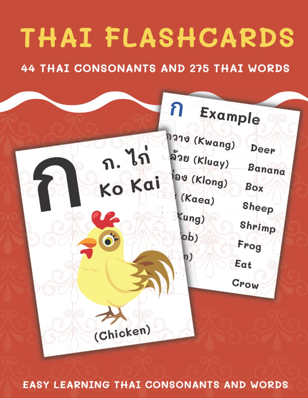 Buy Thai Flashcards: 44 Thai Consonants and 275 Thai Words Easy ...