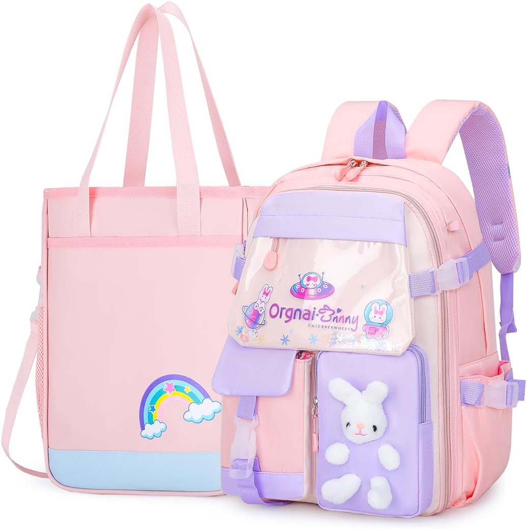 Amazon.com | Dorlubel Girls Backpack Elementary School Bunny Backpack ...