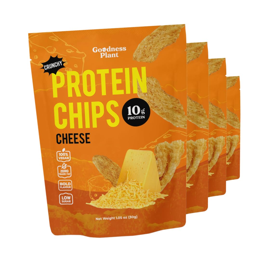 Amazon.com : Goodness Plant Crunchy Protein Chips, Cheese, 10g Protein ...
