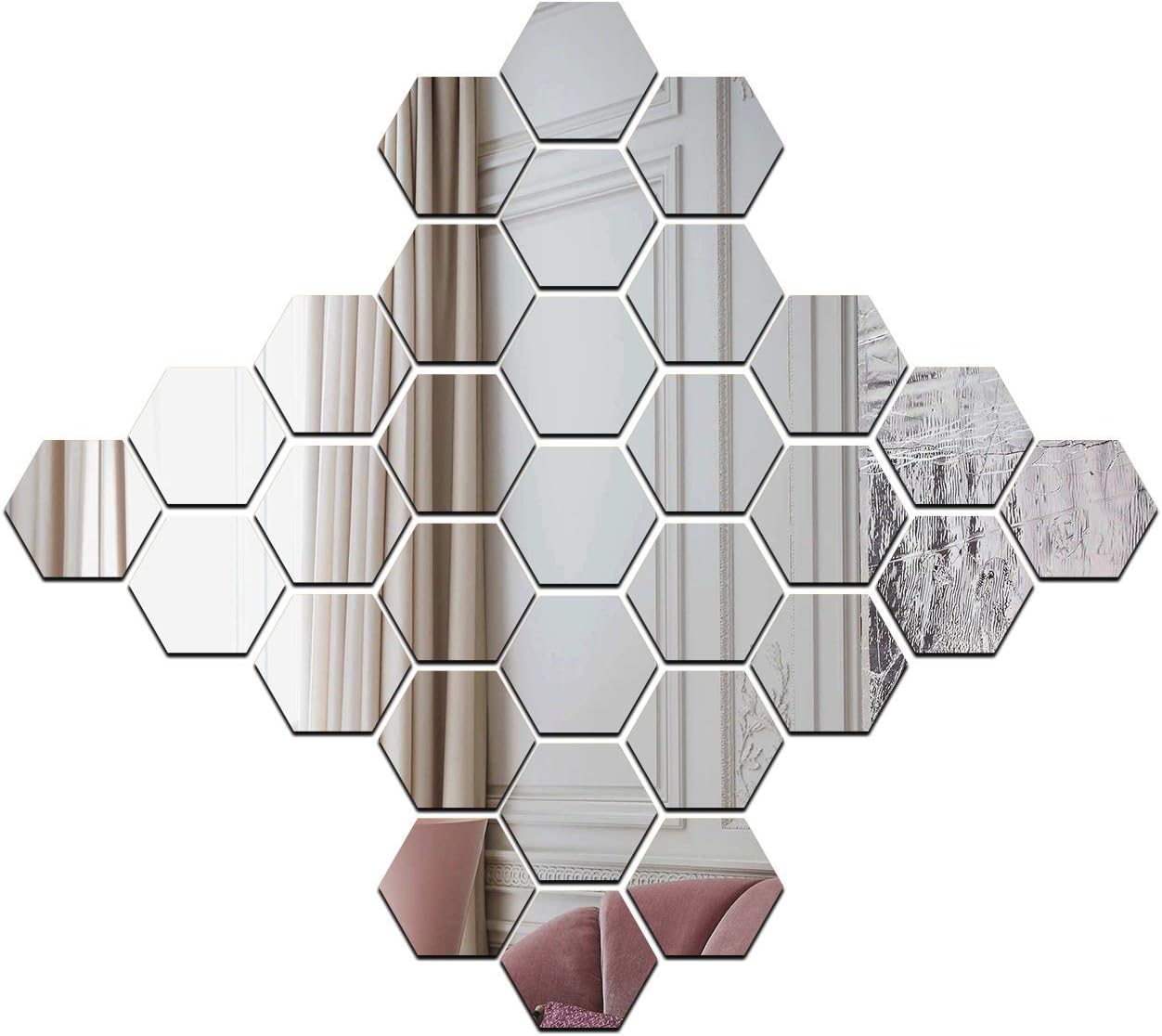 Wall1ders 30 Strip Designed Golden Mirror Stickers for Wall, Acrylic ...