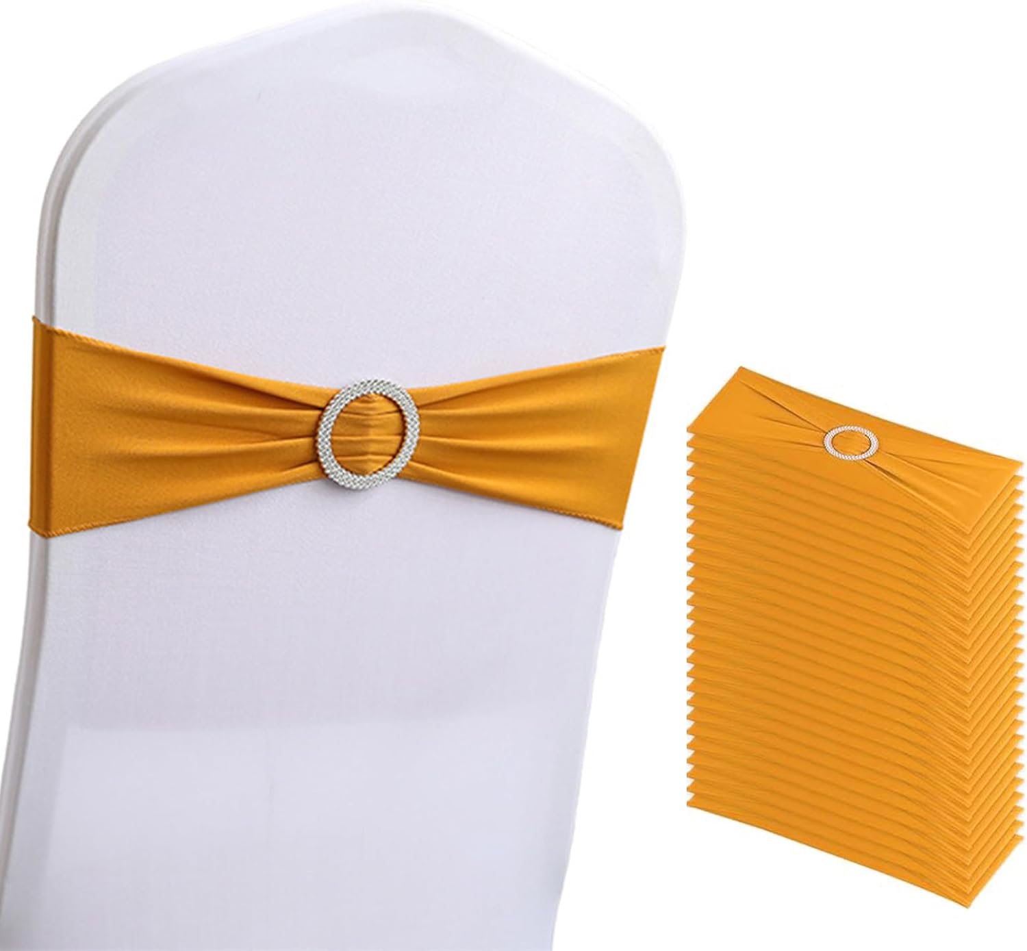 Amazon.com: Thenevred Rose Gold Chair Sashes - Pack of 30, Perfect for ...