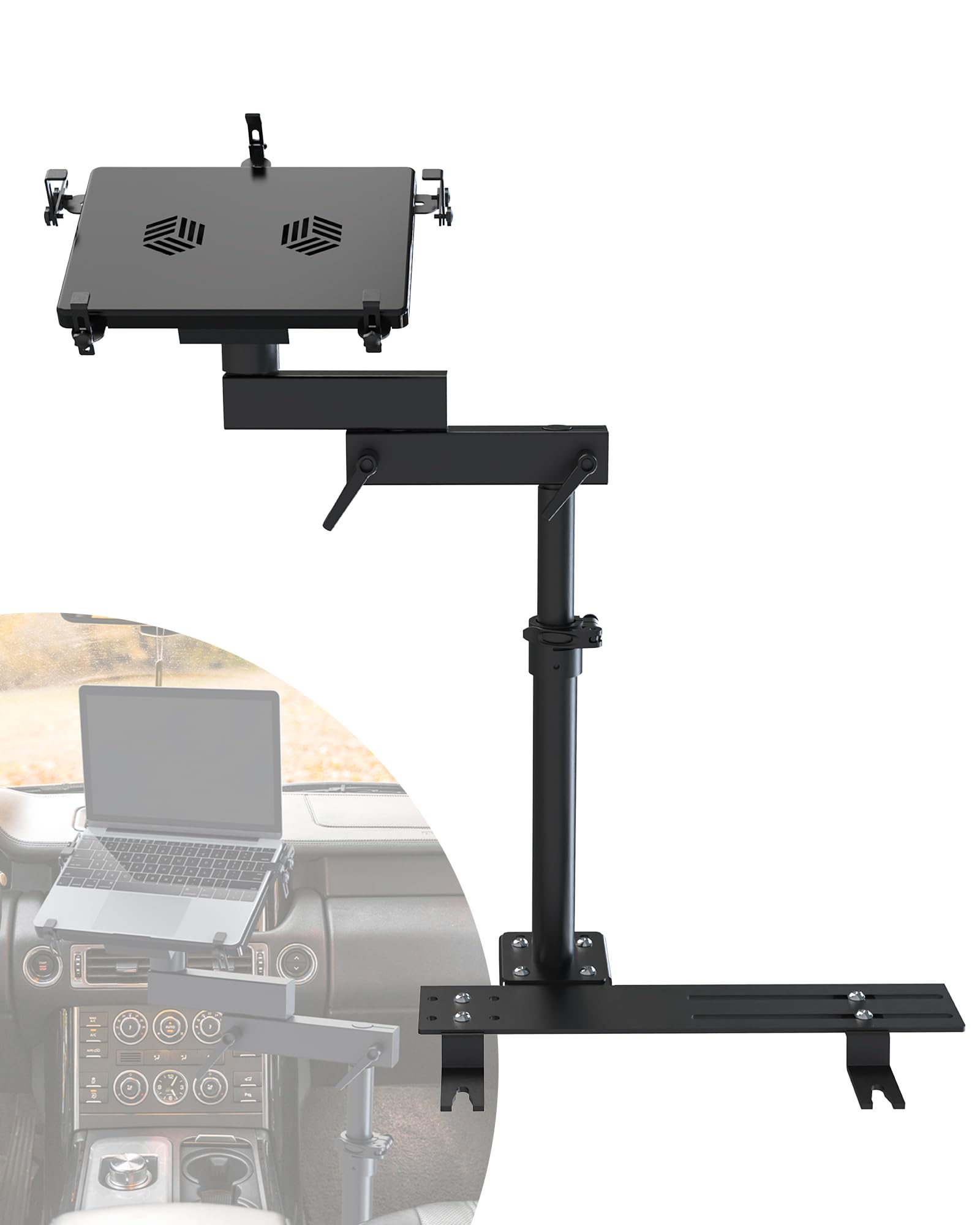 The SPIRRELAB Car Laptop Mount offers exceptional stability and ...