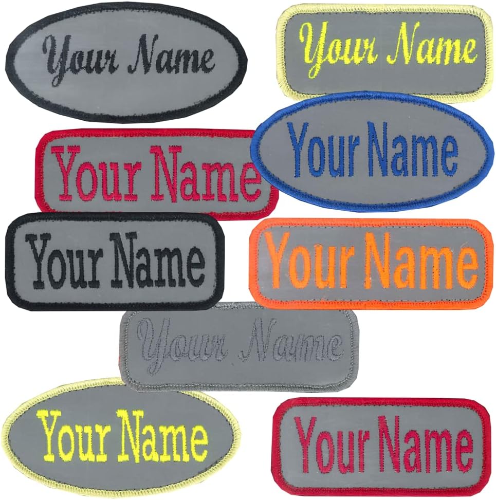 Amazon.com: Name Patch Uniform or Work Shirt, Personalized, Embroidered ...