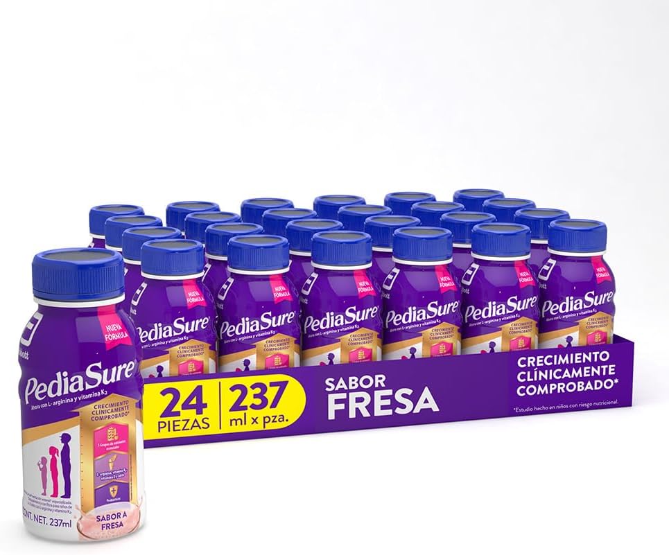 Pediasure - 24 Pack de 237 ml Cada Uno, Sabor Fresa, Listo para Beber ...