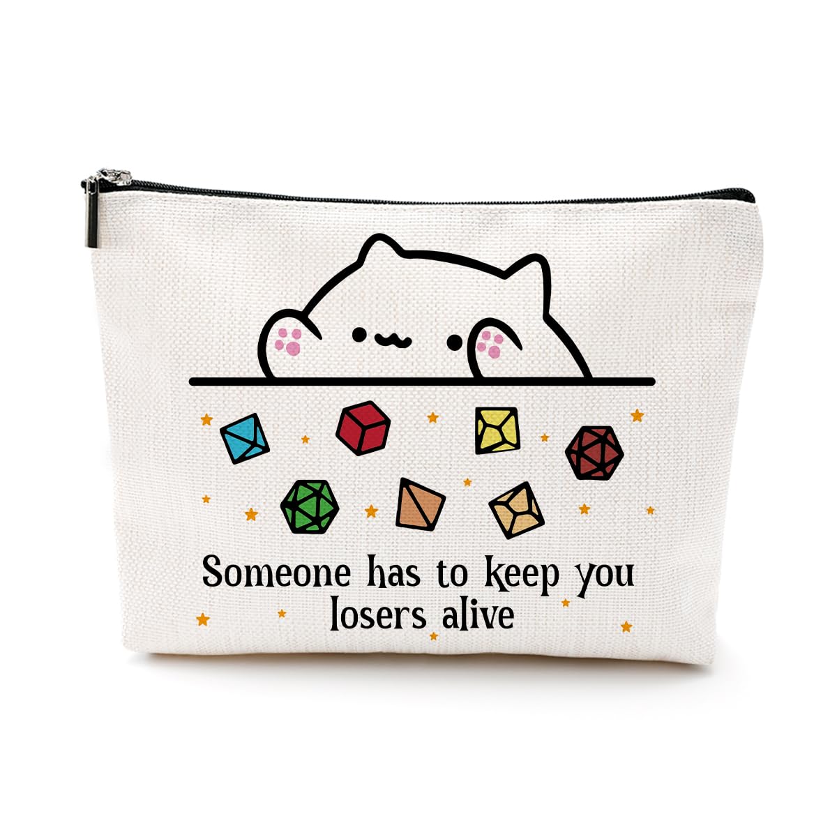 Amazon.com: LONGXIN DnD Collection Class Character Makeup Bag Cat Throwing Dice DnD Dungeon ...