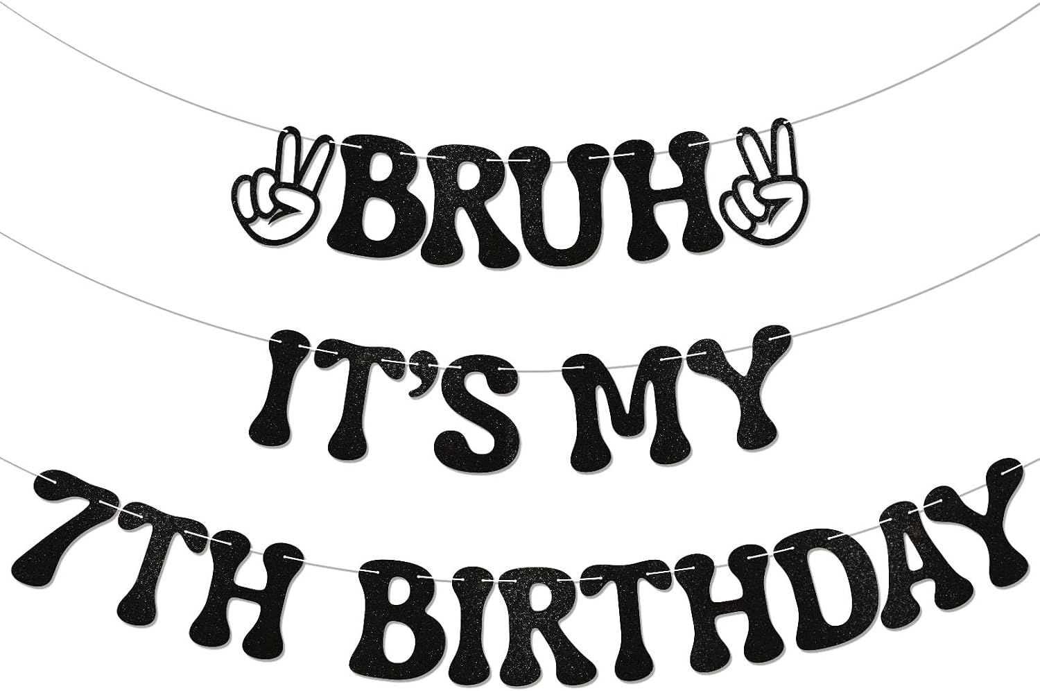 Amazon.com: Bruh It's My 7th Birthday Banner - Boy Bday Party Decor ...