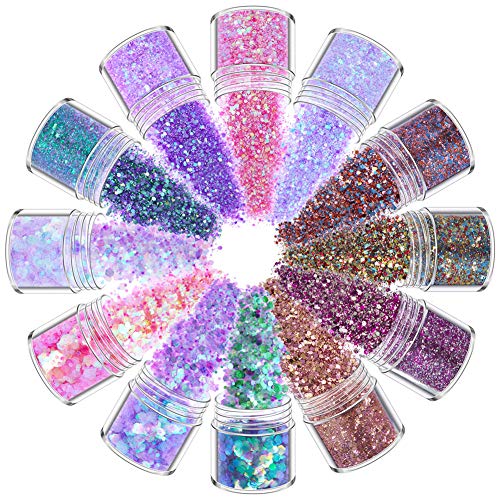 12 Pack 3D Holographic Cosmetic Body Glitter Seq in Pakistan | WellShop.pk