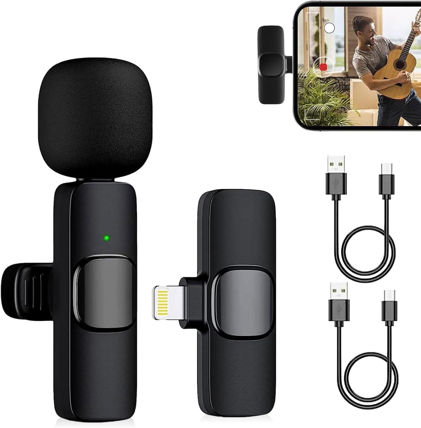 Mini Microphone Multifunktion,Mini Wireless Mikrofon für Video,Mikrofon ...