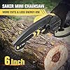 Amazon.com : Saker Mini Chainsaw Cordless 6-Inch-Switch Security Lock ...