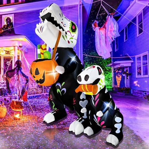 Amazon.com: GOOSH 5 FT Halloween Inflatables Dinosaur Outdoor ...