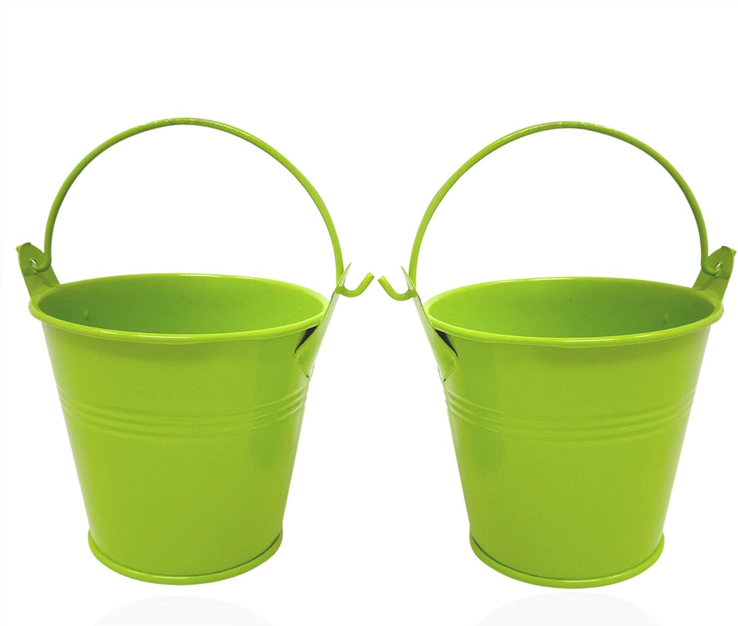 Amazon.com: Honbay 2PCS Mini Metal Buckets Tin Pail Containers ...