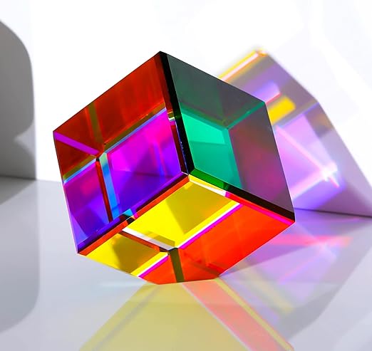 Amazon.com: Ornalrist 60mm Rainbow Crystal Cubes Figurines Gifts for ...