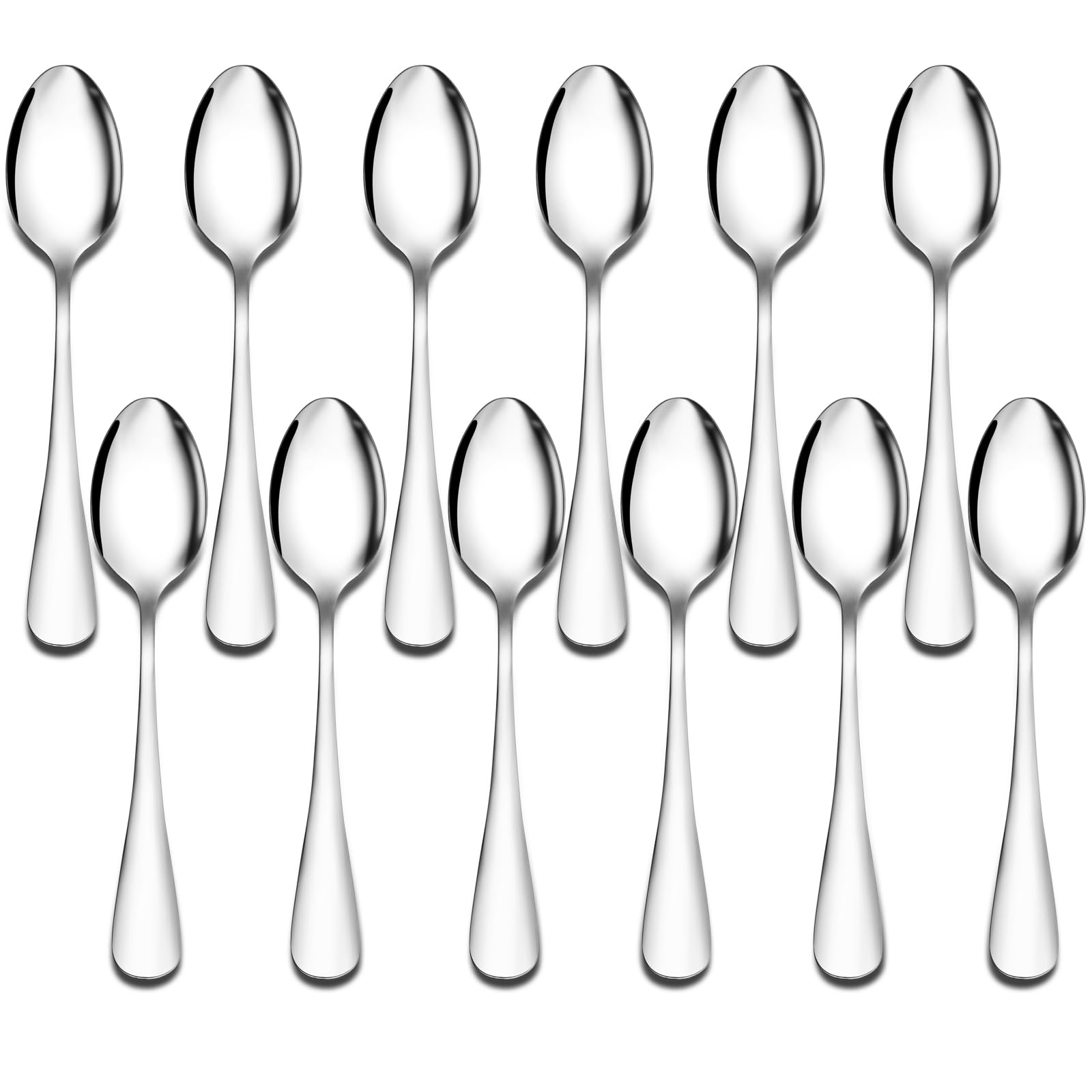 CoKeeSun Teaspoons Set of 12, 12.5cm Coffee Spoon Stainless Steel ...