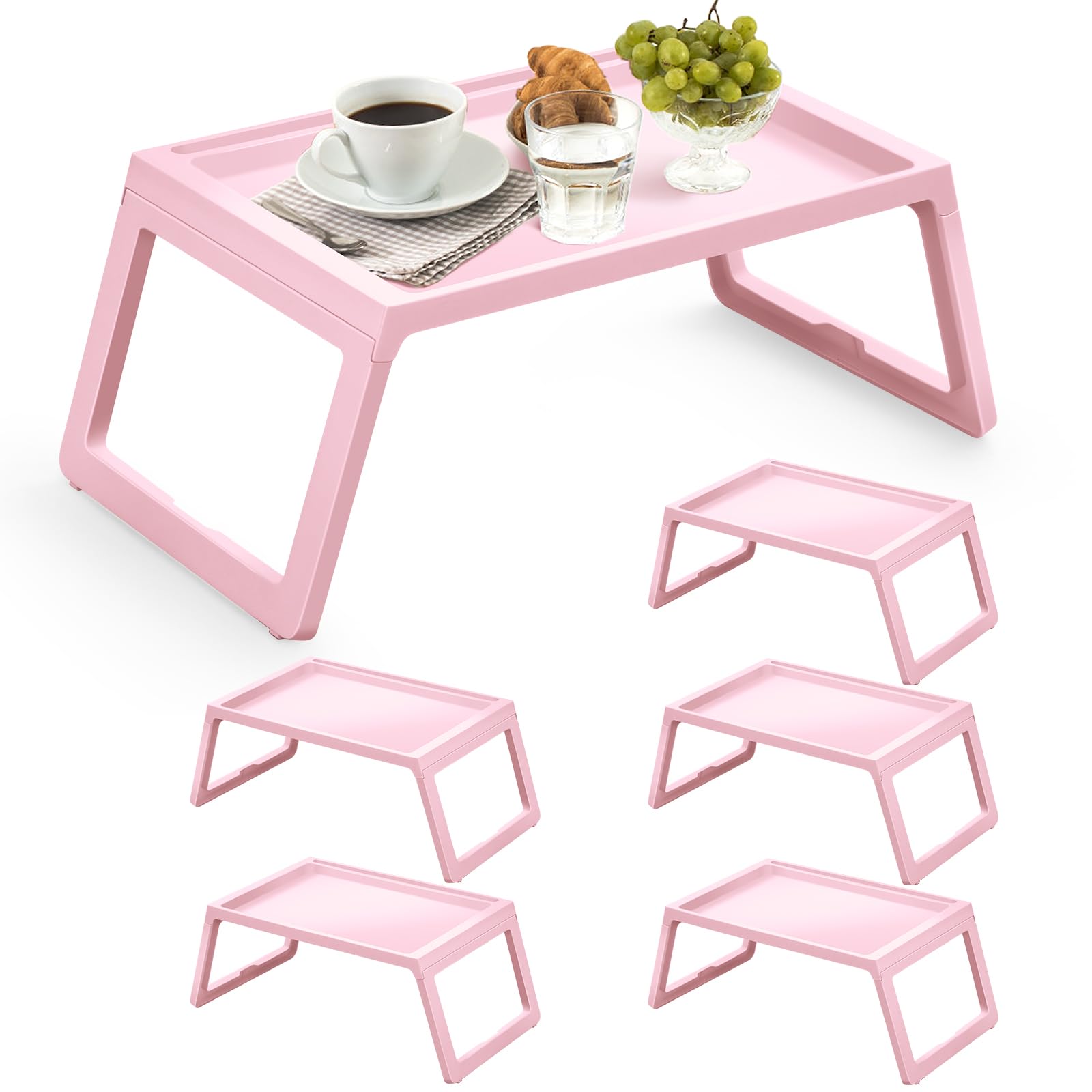 Amazon.com - 6 Pieces Breakfast in Bed Tray with Foldable Legs,26.8"x14 ...
