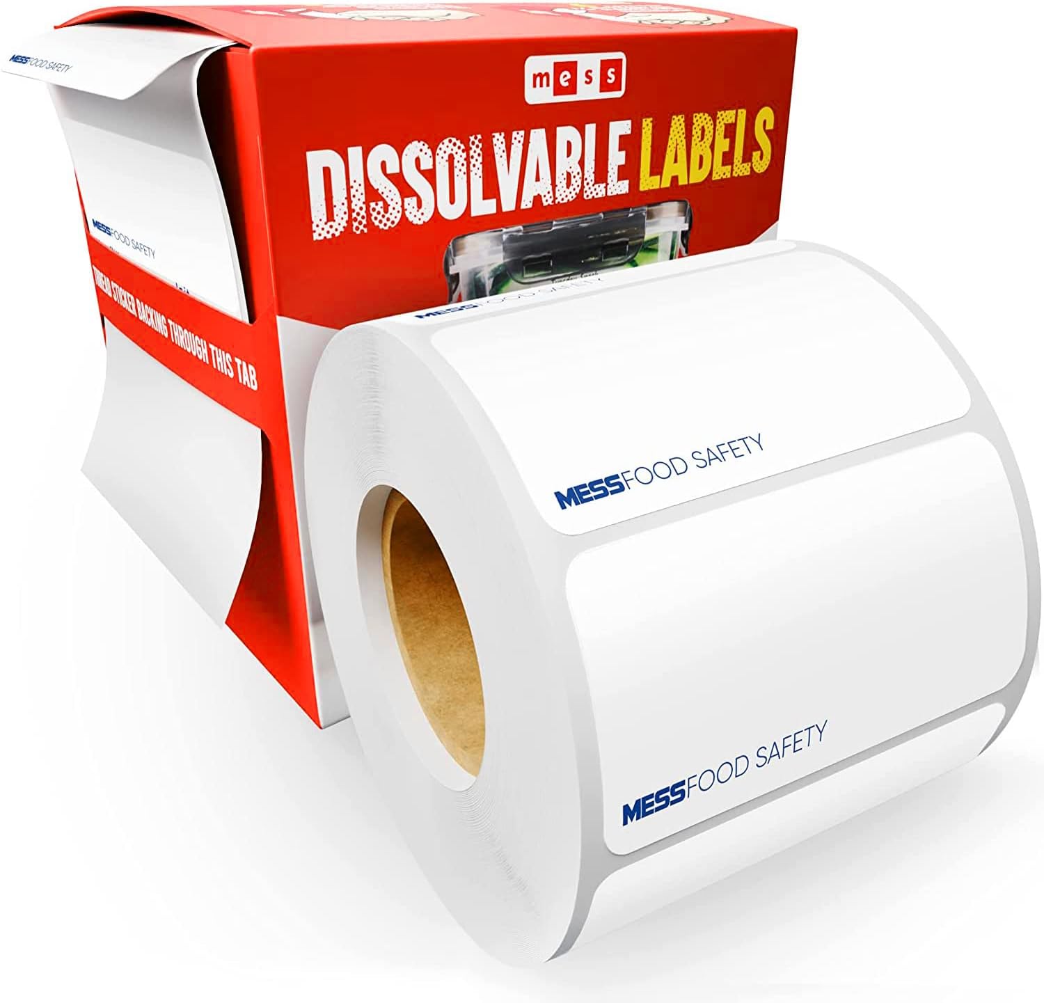 MESS Dissolvable Food Labels For Containers 500 Blank Mason Jar MESS Dissolvable Food Labels For Containers 500 Blank Mason Jar