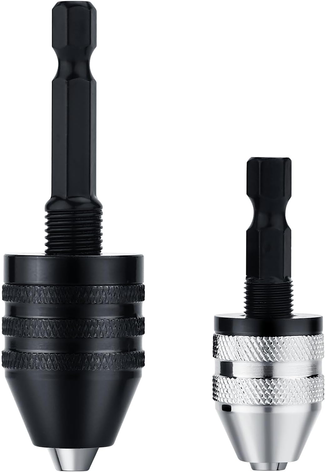 2 Pieces Keyless Drill Chucks 1/4 Inch Hex Shank Keyless Drill Chuck ...