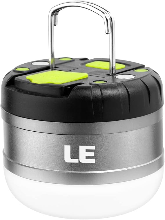 Amazon.com: LE LED Camping Lantern Rechargeable, 310LM, 5 Light Modes ...