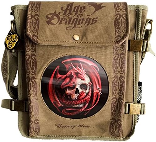 Anne Stokes Side Bag Shoulder Brown Fantasy 3D Lenticular Dragon Goth ...