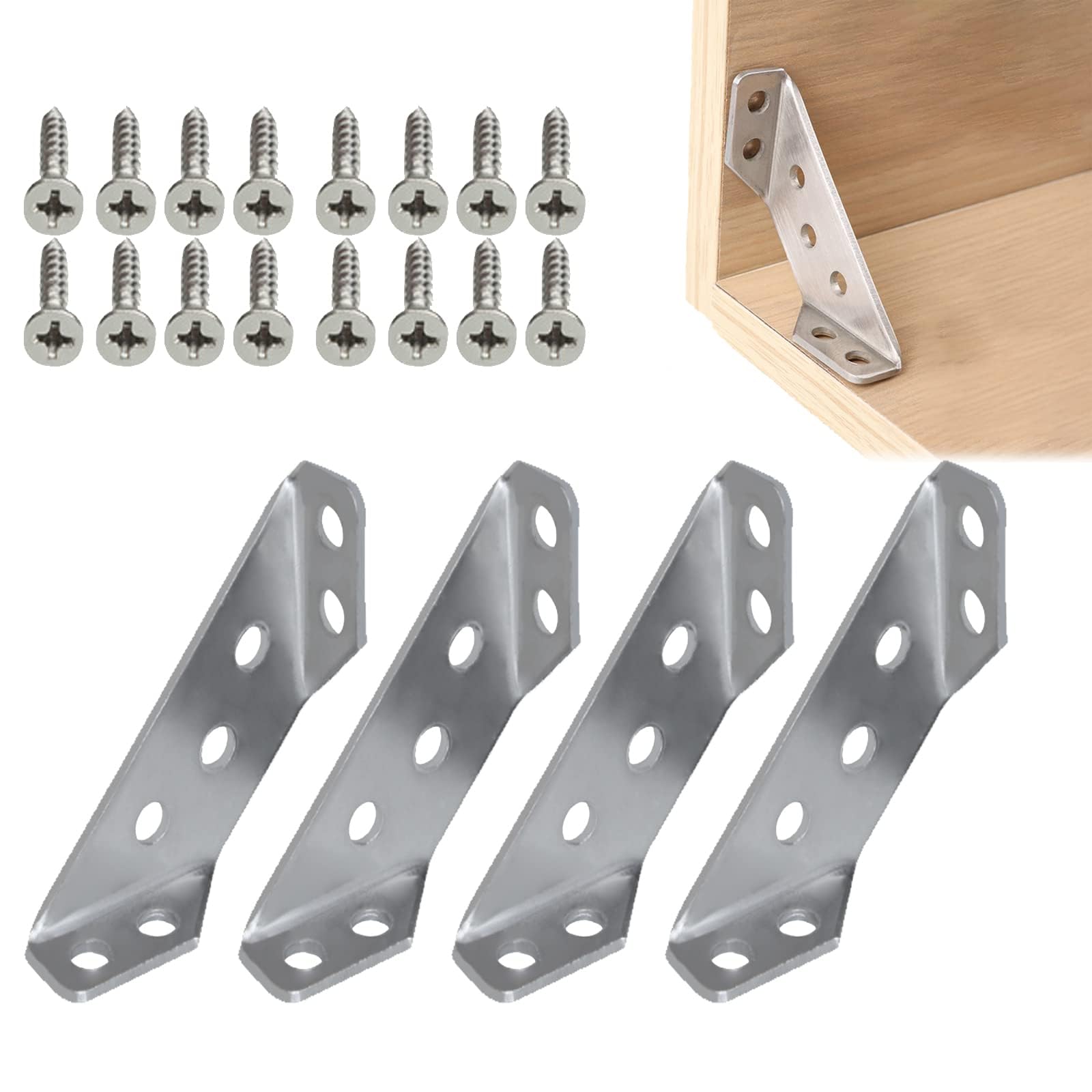 Amazon.com: Universal Stainless Steel Furniture Corner Connector, Metal ...