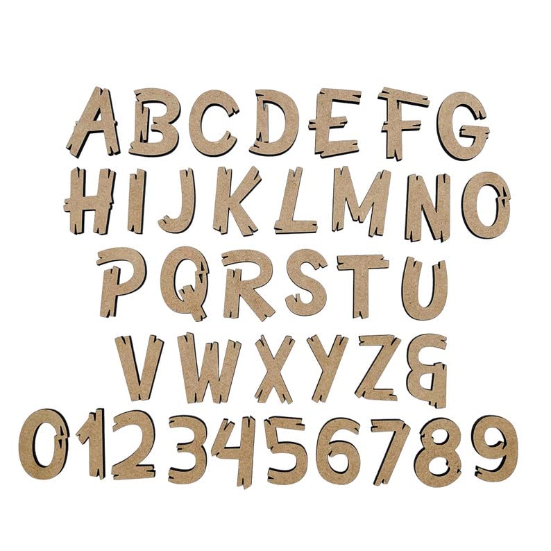 Amazon.com: Driftwood Font, Wooden Letters, Acrylic Letters, Unfinished ...