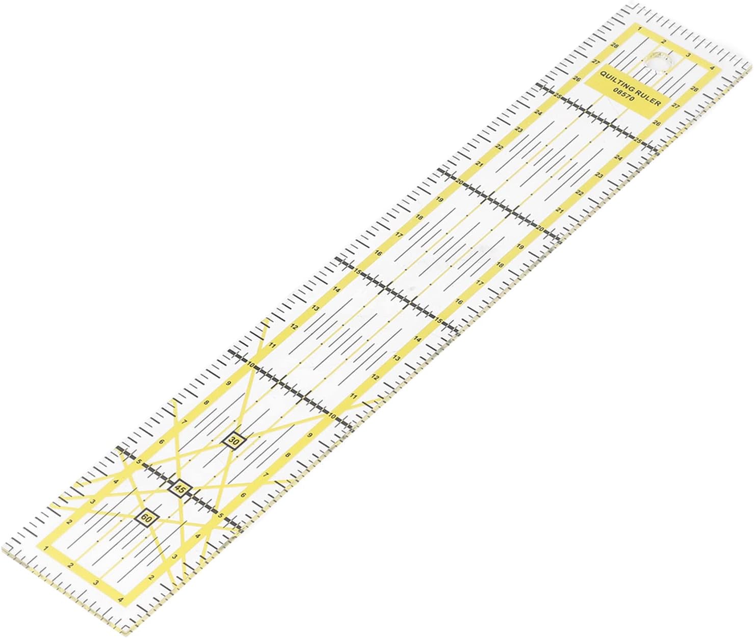 Quilting Ruler Patchwork Ruler Yellow DIY 5X30cm Acrylic Fabric Ruler ...